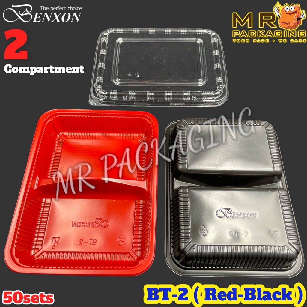 BENXON 5 / 4 / 3 / 2 / 1 Compartment Lunch Box with Lid [ 50set± ] BT-1 ...