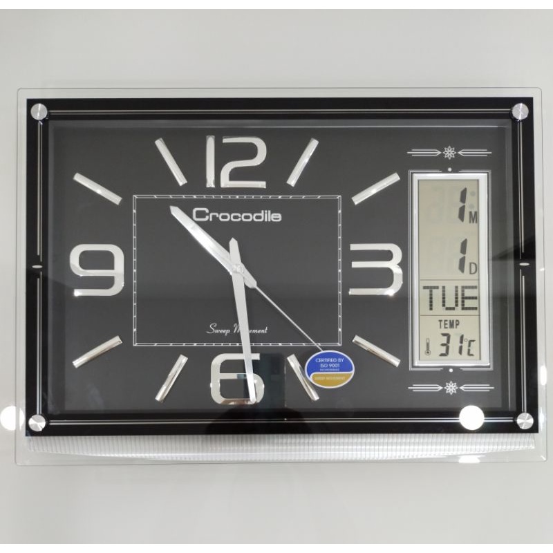 (100%ORIGINAL)CROCODILE CWD0569BLKS WALL CLOCK | Shopee Malaysia