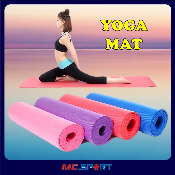 MCSPORT Extra Thick High Grade TPE NBR 10mm Yoga Mat Quality Fitness Calisthenic Home Gym ...