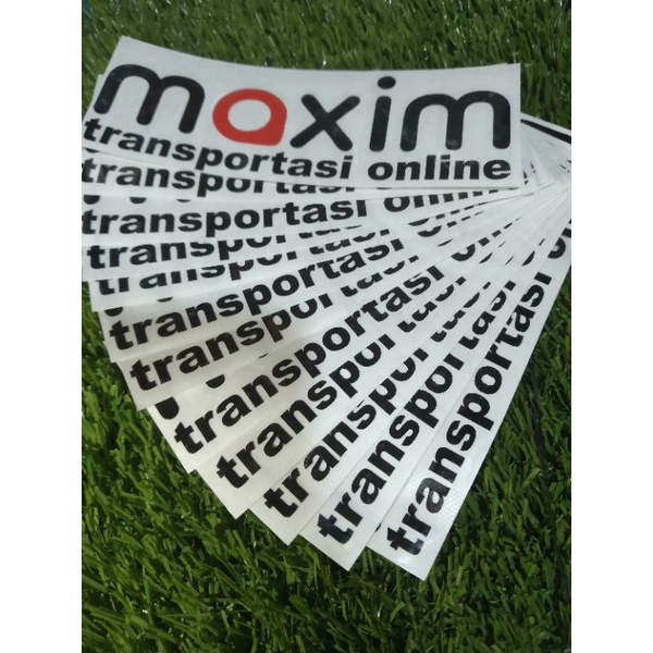 MERAH MAXIM DRIVER STICKER ONLINE TRANSPORTATION BLACK RED CUTTING ...