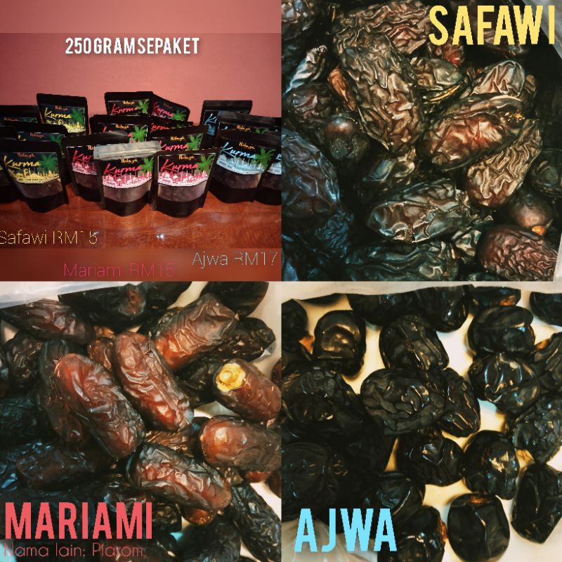 Kurma Berkualiti, Safawi, Mariami, Ajwa | Shopee Malaysia