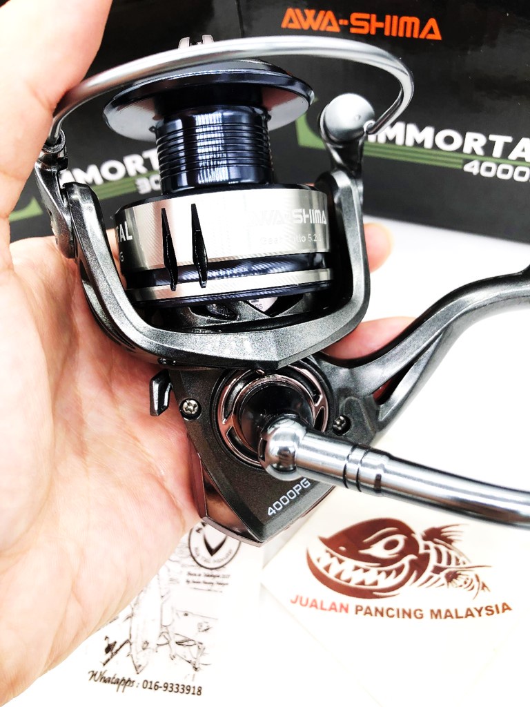 AWASHIMA 2022 NEW MODEL SPINING REEL IMMORTAL SCREW IN HANDLE POWER ...