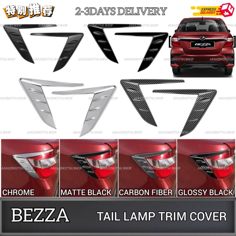 AMAZING PERODUA BEZZA 2016-2024 CAR REAR TAIL LAMP TRIM COVER GARNISH ...