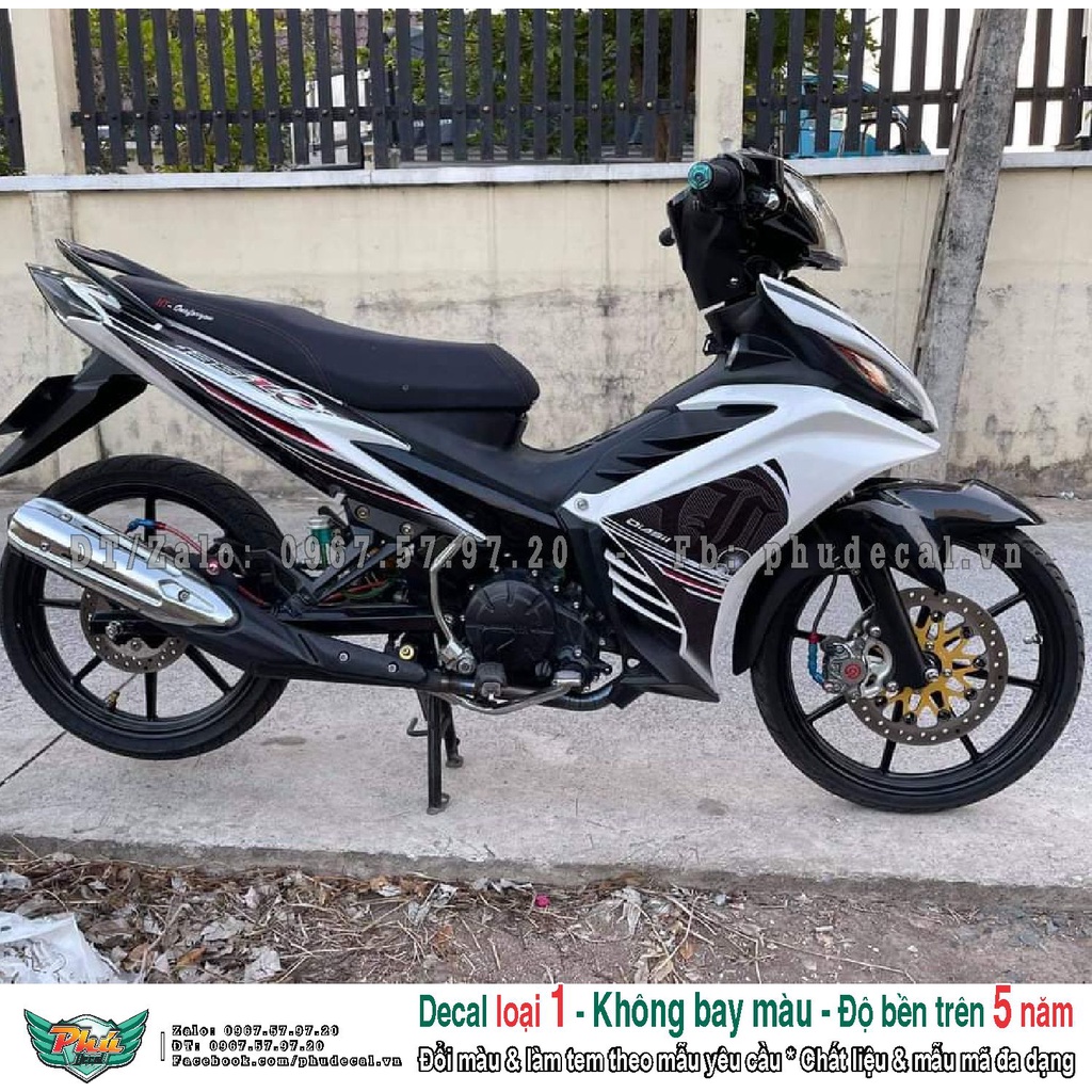 Exciter 135 LC Removable Stamp Black And White (E) | Shopee Malaysia