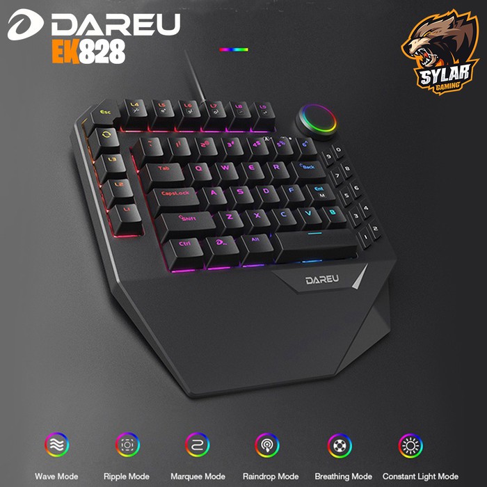 Dareu Ek828 One Handed Rgb Backlit Mechanical Gaming Keyboard | Shopee ...