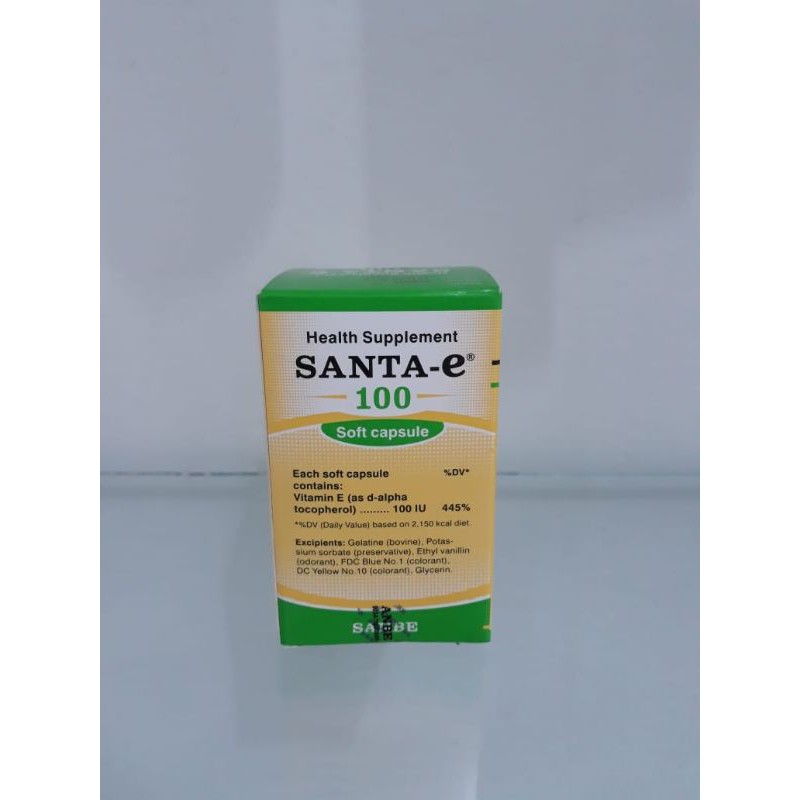 Santa E 100IU, Bottle Of 30 Capsules, Skin And Immune Vitamins | Shopee ...