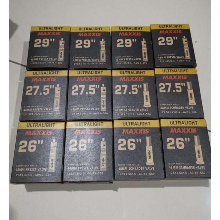 [READY STOCK] Maxxis Bicycle MTB Road Bike Inner Tube Ultralight 26" 27 ...