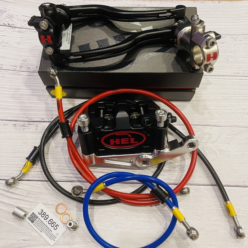 ORIGINAL Hel Performance 4 Pot Caliper Hel Master Pump Cylinder Brake ...