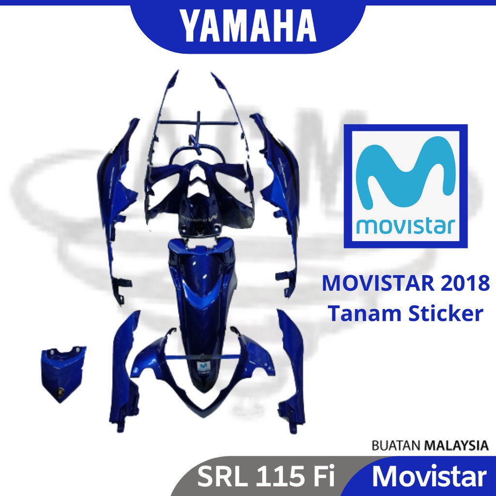 YAMAHA SRL 115 Fi Fuel Injection MOVISTAR 2018 ENEOS Body Cover Set ...