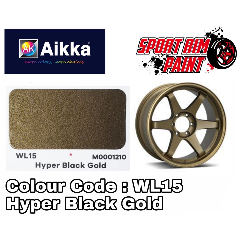 AIKKA PAINT/ WL15* PEARL / HYPER BLACK GOLD / CAR & MOTOR SPORT RIM ...