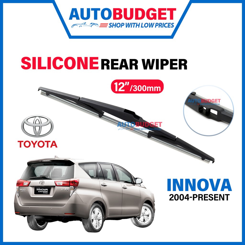 TOYOTA INNOVA 2004-2020 Present | SILICONE Rear Wiper Blades (12 ...