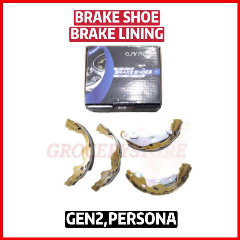 Brake Shoe Brake Lining Proton Gen2 Persona (Asimco) | Shopee Malaysia
