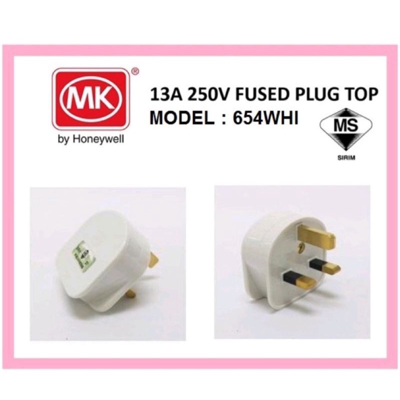 MK 654WHI 13A SIRIM PLUG TOP (250V) | Shopee Malaysia