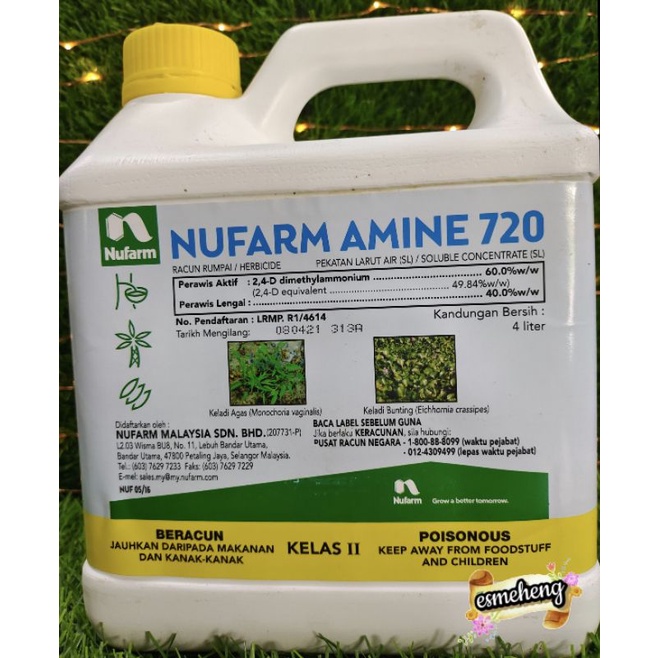 4Liter Nufarm Amine 720 / Amine 60 / Keladi Agas / Menderong / Paku ...