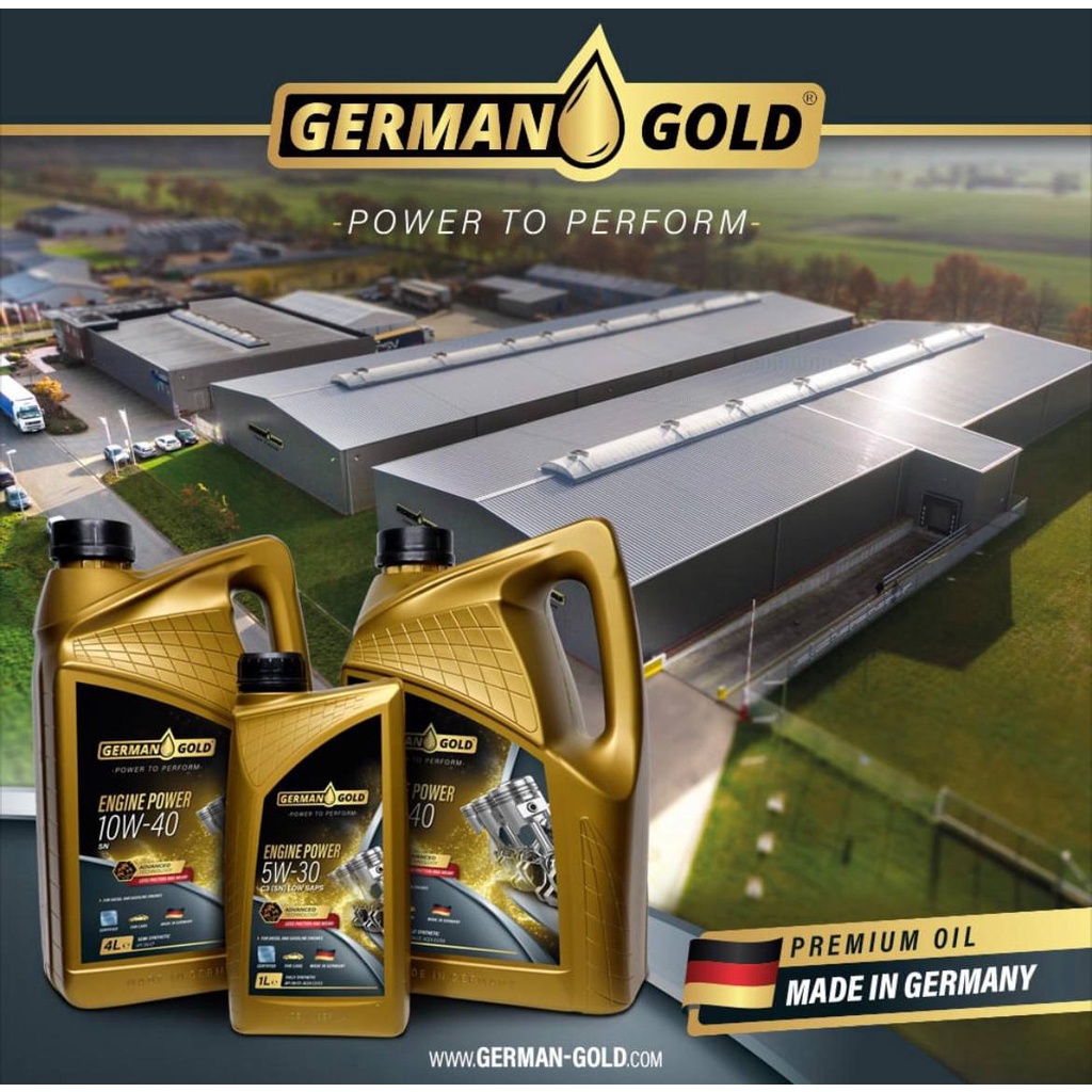 GERMAN GOLD ENGINE POWER SEMI SYNTHETIC ENGINE OIL 4L 10W-40 10W40 ...