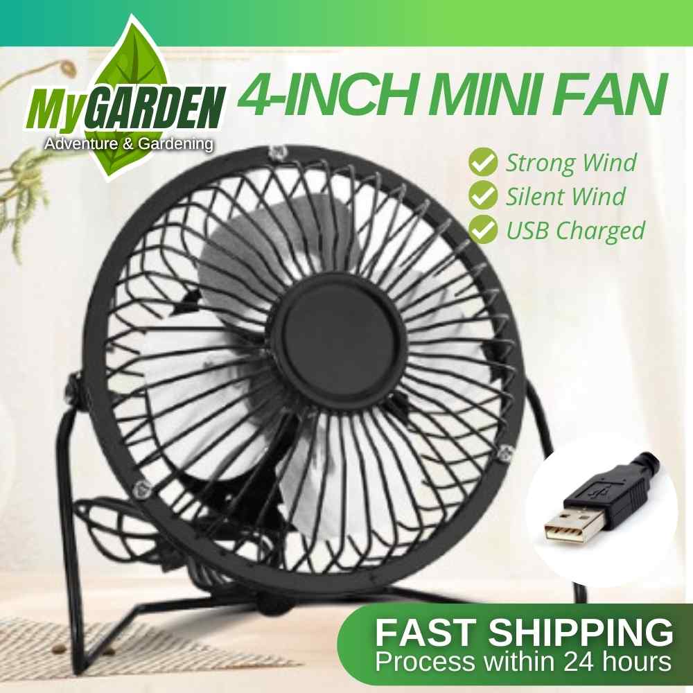 Mini USB Metal Fan 4 Inch Desk Fan Super Cooling / Extra Strong Wind ...