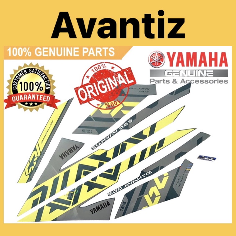 EGO AVANTIZ GRAYISH CYAN MATT GREEN BODY COVER SET STICKER STRIPE ...