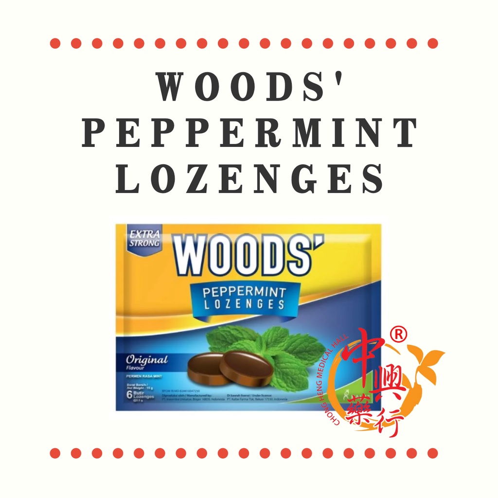 WOODS PEPPERMINT COUGH LOZENGES 活士薄荷止咳糖 | Shopee Malaysia