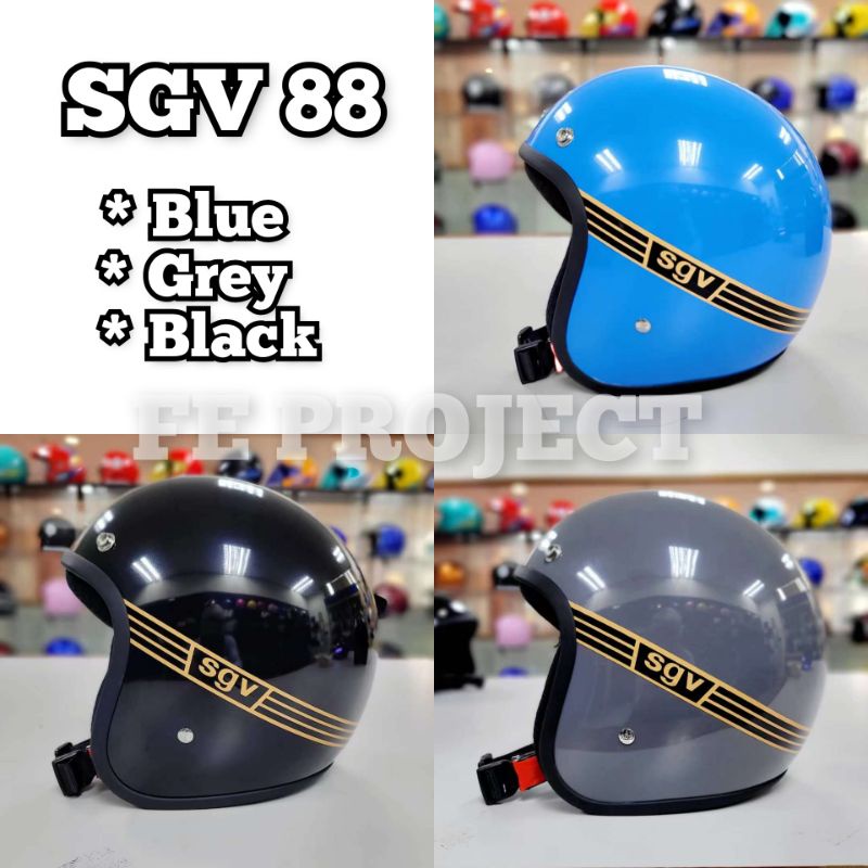 SGV 88 HELMET BLUE BLACK GREY | Shopee Malaysia