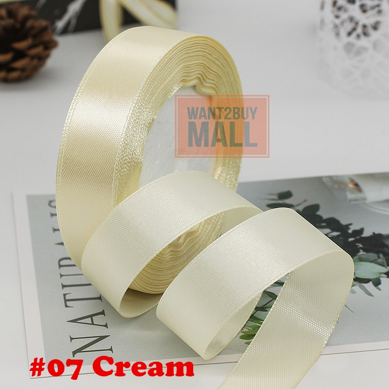 🇲🇾 2CM (22M) DIY Bow Craft Satin Ribbon Flower Wrapping Webbing ...