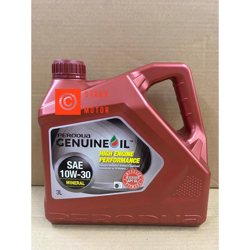 PERODUA SAE 10W-30 3L VIVA KANCIL KELISA KENARI ENGINE OIL MINERAL OIL ...