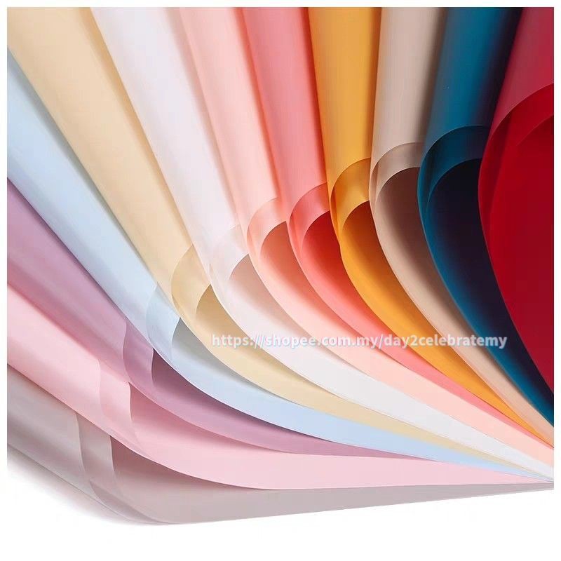 20pcs Single Color Plain Wrapping Paper Waterproof Gift Wrap Bouquet ...
