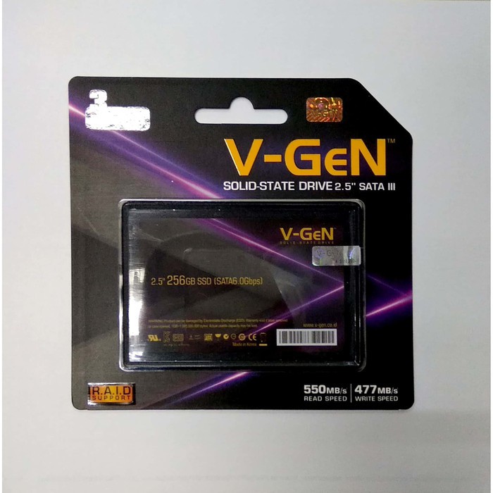 Ssd Solid State Drive V-GeN 256GB SATA 3 SSD SATA III VGEN ORIGINAL ...