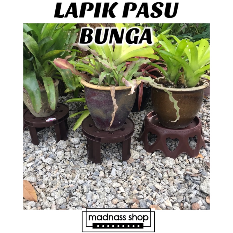 (READY STOCK) LAPIK PASU FLOWER POT STAND SHELF RACK VASE HOLDER/ STAND ...