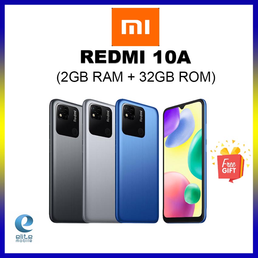 Xiaomi Redmi 10A (2GB RAM + 32GB ROM) 6.53 inches, 5000 mAh battery 18W fast charging - 1 Year ...