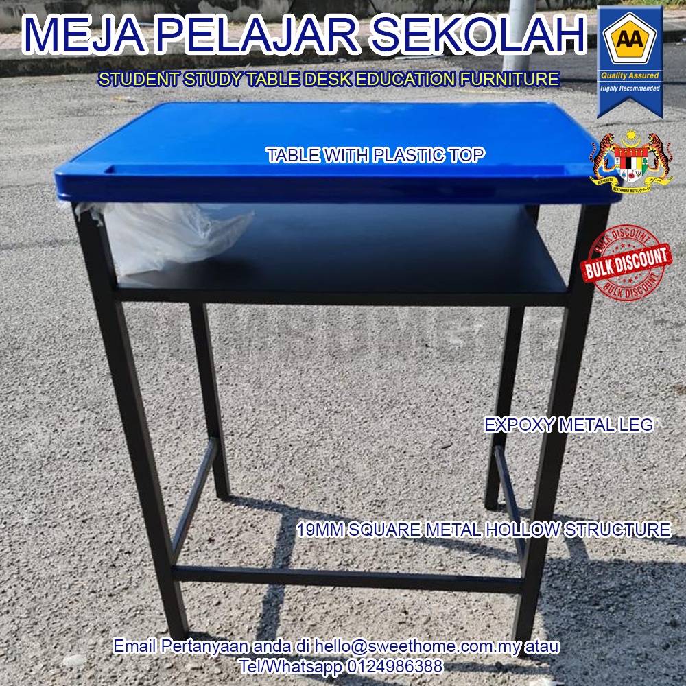 BUMBUMBEEE Meja Pelajar Set Sekolah Menengah Study Table Desk Education ...