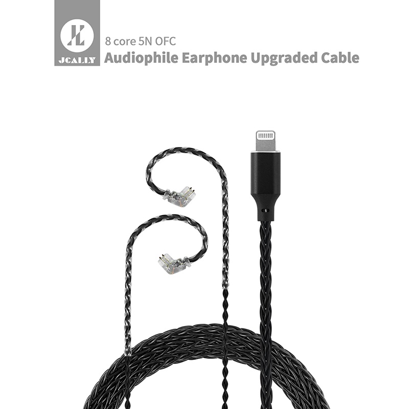 JCALLY LT8 Lightning Upgraded Cable 8 Core 5N oxygen-free copper OFC ...