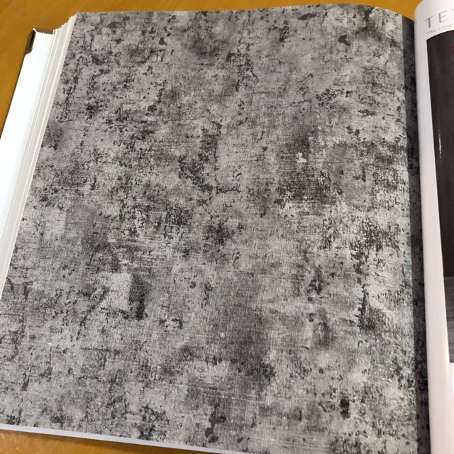 Dark Abstract Black Grey Cement Wall Paper | Shopee Malaysia