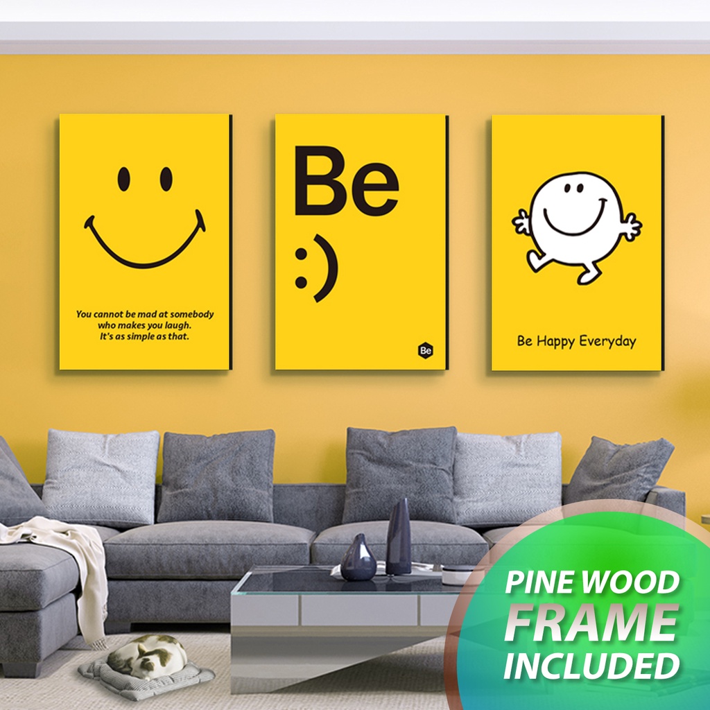 Smiley Face Emoji Poster Frame | Healing Series Home Decoration ...
