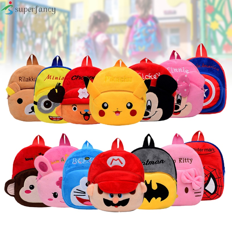 Cute Cartoon Shape Backpack Toddler Bag Plush Cartoon Mini Travel Bag ...