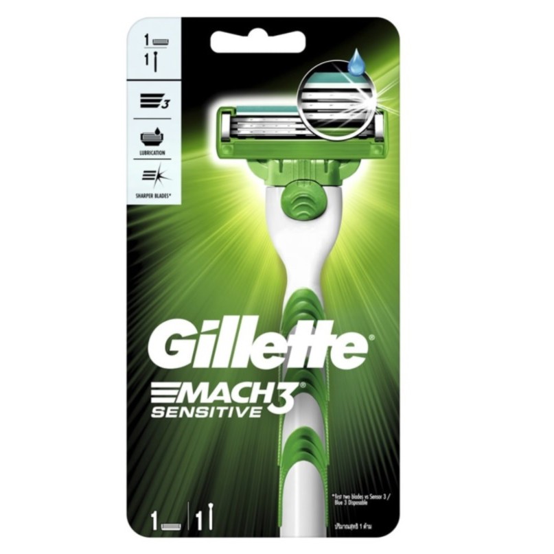 Gillette Mach 3 Sensitive Razor (1's) | Shopee Malaysia