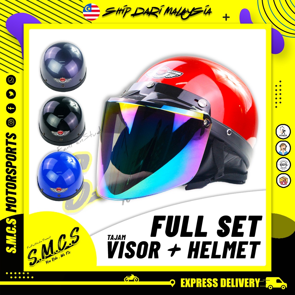 MHR III Helmet with SGV RAINBOW TAJAM VISOR I BRV LOGO | Steng Kura ...