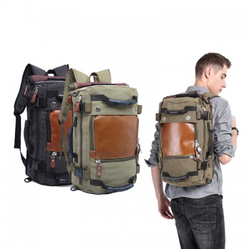 KAKA 3-In-1 Canvas Backpack Duffle Backpack Convertible Carry-On Flight ...
