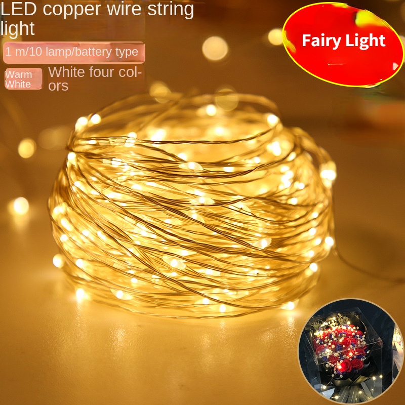 Fairy LED light string DIY Lampu Bateri hiasan Bilik LED lighting Lampu ...