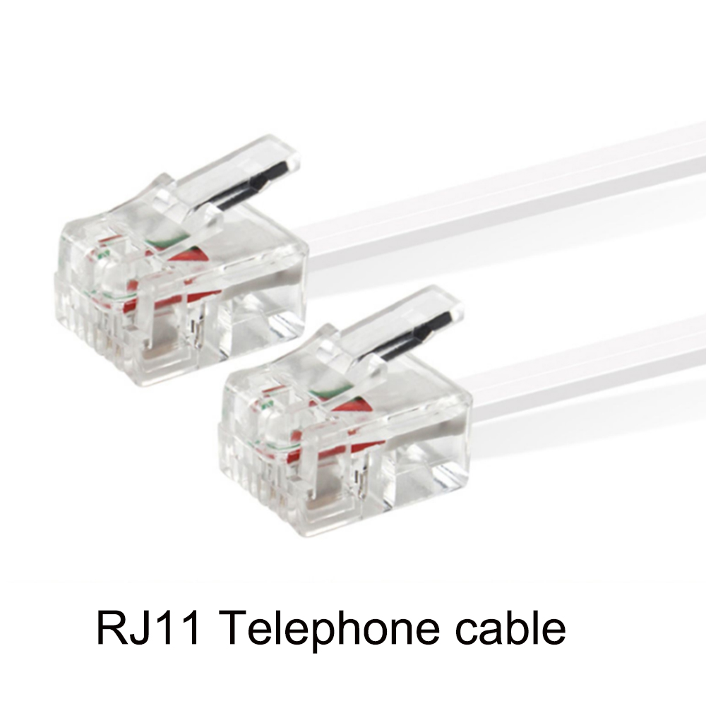 Short 20cm /30cm /50cm / 100cm RJ11 2-Pin Telephone Phone ADSL Modem ...