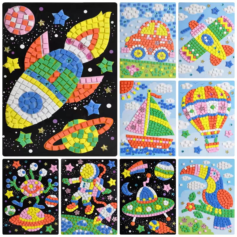 #New Arrival# Creative DIY Children Diamond Foam Kids Game Art Crystal ...