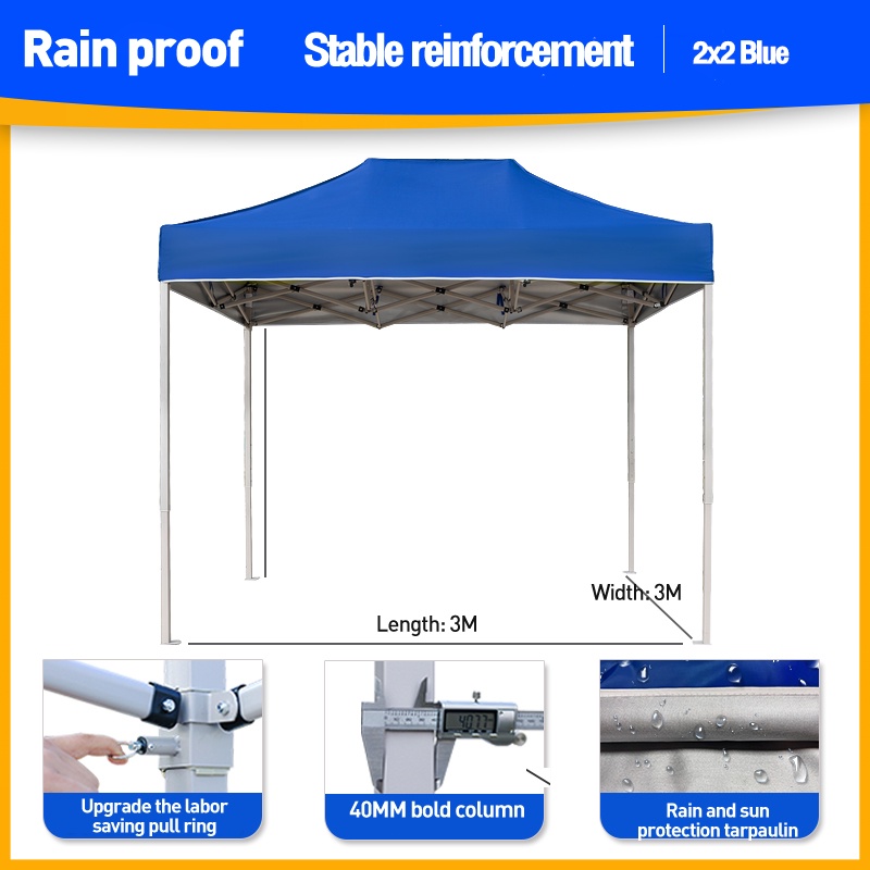 10x10 Ft Roof Night Market Canopy Camping Tent Khemah Canopy Frame 8x8 ...