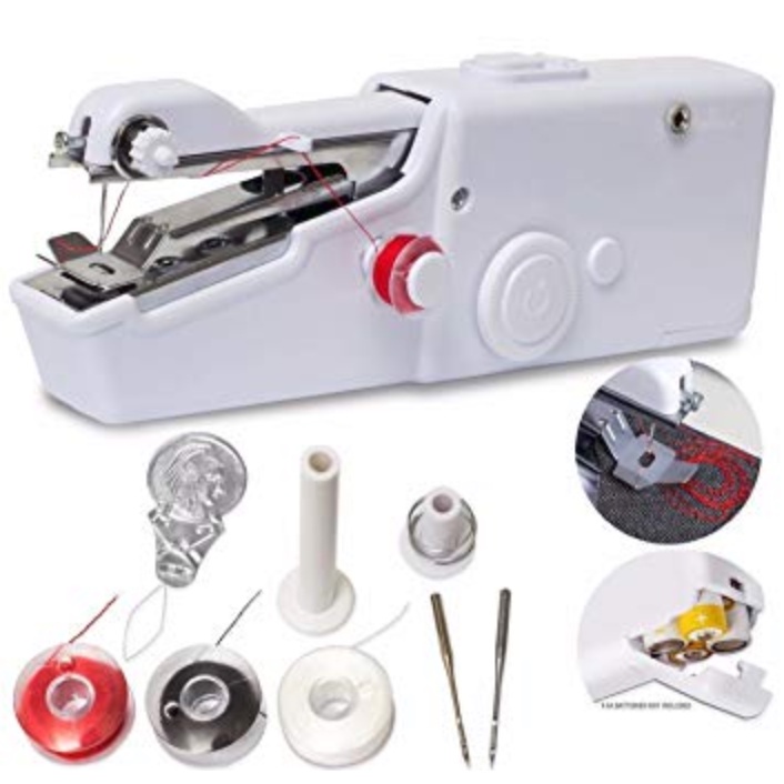 Handy Stitch Mini Sewing Machine Cordless Handheld Cloth Sewer / Mesin ...