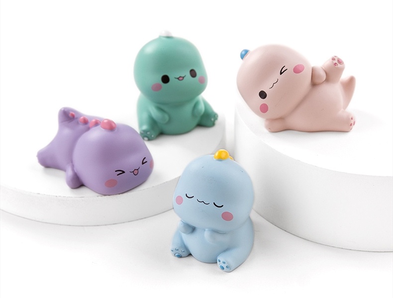 Cute Mini Dinosaur BuBu Resin Toy Deco Display Desktop Table Car Doll ...