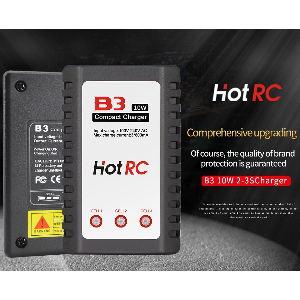 HotRc Imax B3 Compact Balance Charger for 2S 3S Lithium LiPo Battery-EU ...