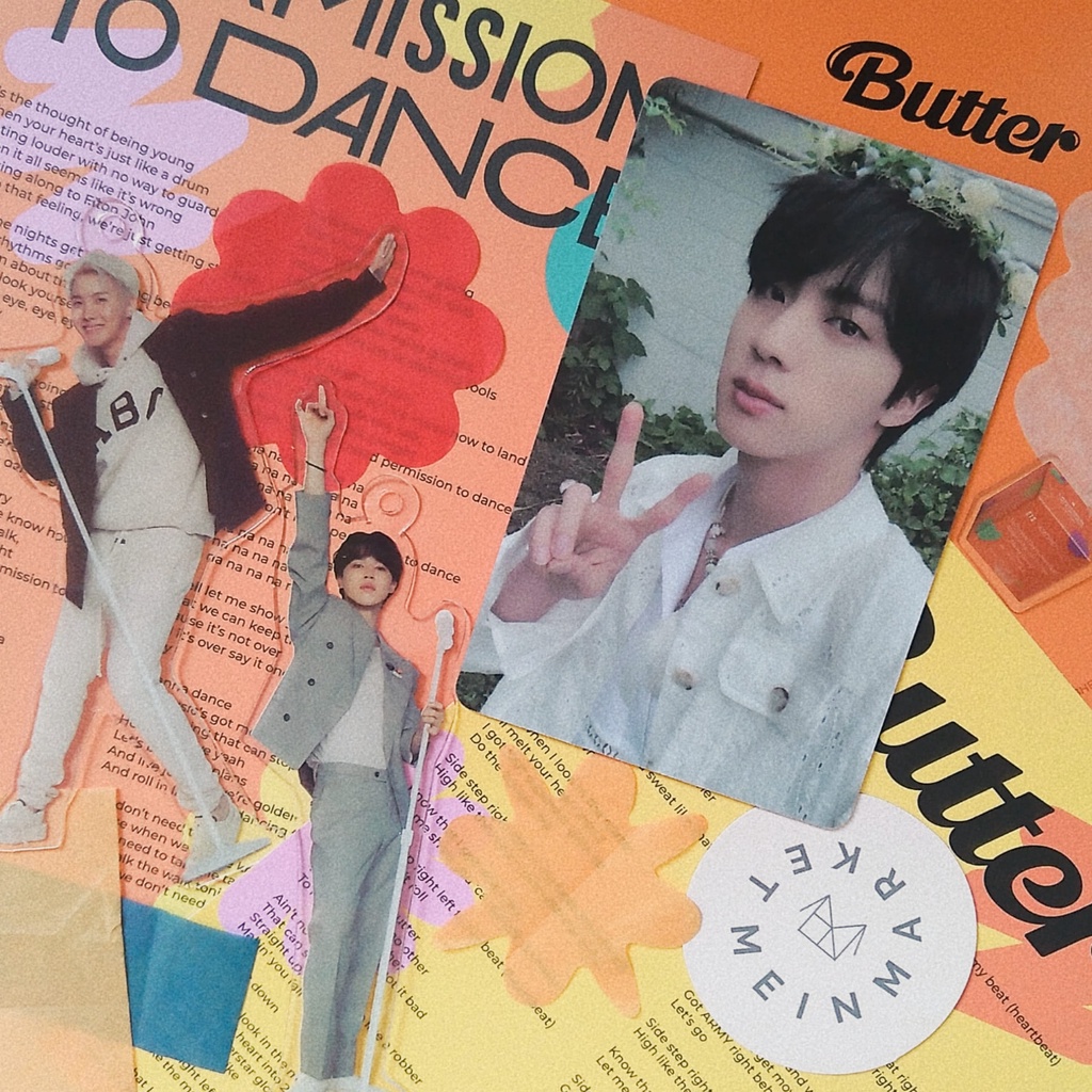 Official BTS - Kim Buttonscarves Butter Lucky Draw Photocard PowerStation PC Original Album LD ...