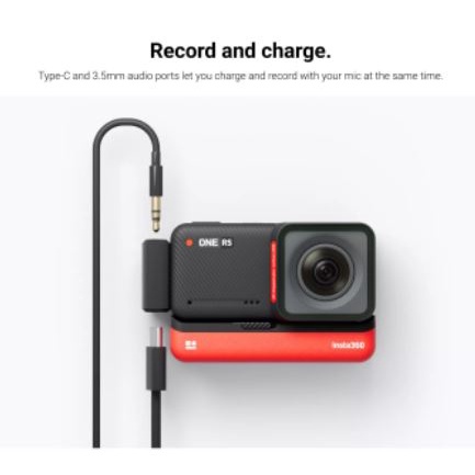 External Microphone adapter for INSTA 360 ONE RS / 2022 INSTA 360 ONE ...