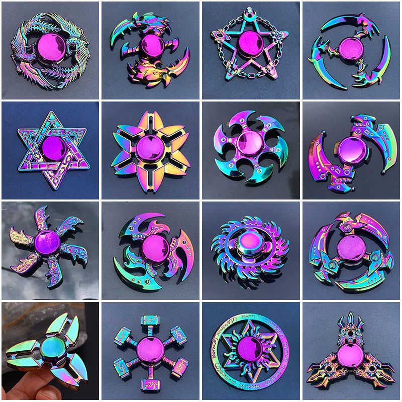 Alloy Finger Spinner Colorful Spinning Top Daquan Fingertip Creative ...