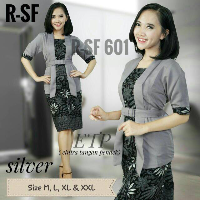 Kristina short kebaya suit with batik skirt | Shopee Malaysia