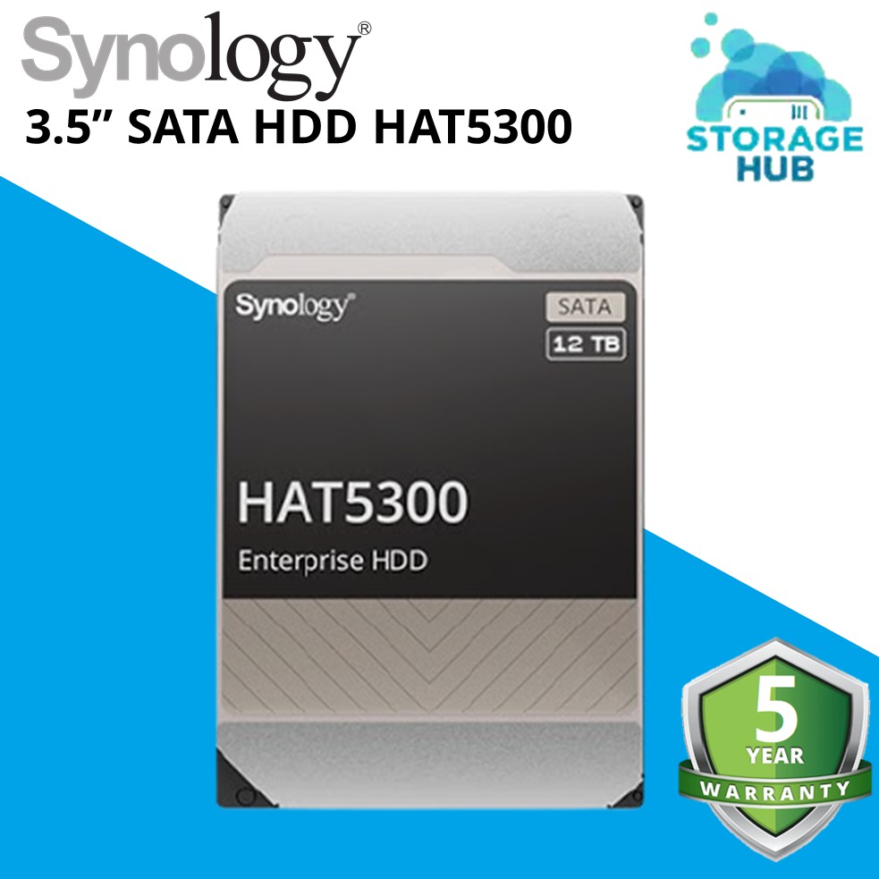 SYNOLOGY HAT5300 8TB / 12TB / 16TB 3.5" ENTERPRISE GRADE SATA HDD ...