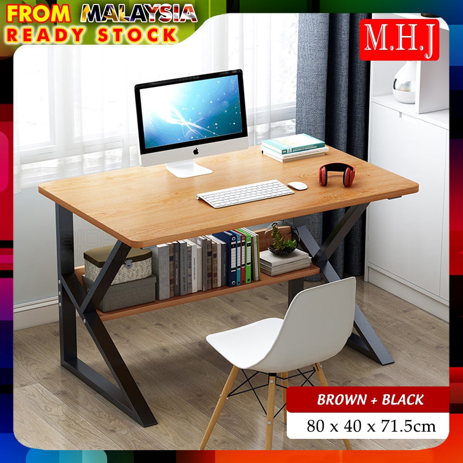 MHJ A122S 3 Sizes K-Shaped Writing Desk Computer Desk PC Laptop Table ...